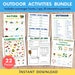 Printable Outdoor Activities for Kids Bundle, Nature Games, Camping I ...