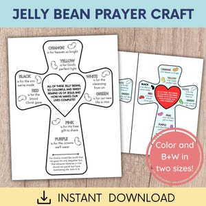 Jelly Bean Prayer Craft, Kids Easter Lesson, Jelly Bean Printable ...
