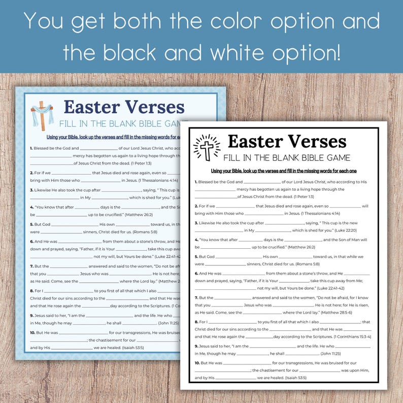 Easter Story Trivia, Bible Verse Game, Easter Bible Trivia, Holy Week ...