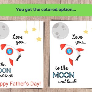 I Love You to the Moon and Back Happy Fathers Day Handprint - Etsy
