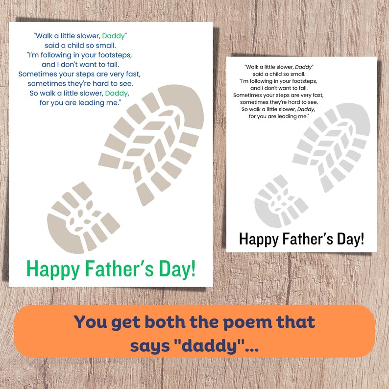 Fathers Day Poem, Fathers Day Craft From Child, Footprint Art Fathers ...