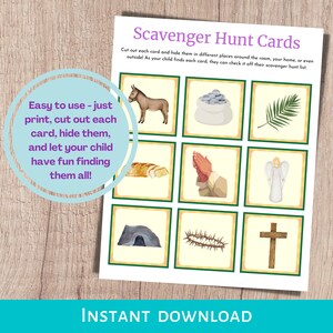 Easter Scavenger Hunt, Easter Bible Games, Scavenger Hunt for Kids ...