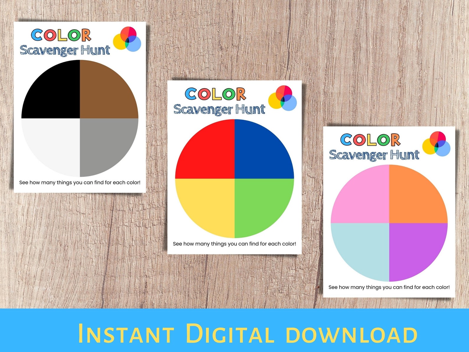 Color Scavenger Hunt for Kids Find the Colors Kids Printable - Etsy