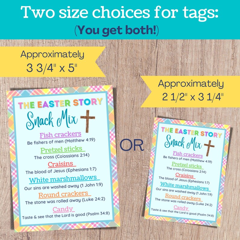 Easter Story Snack Mix Printable, Religious Easter Activities, Easter ...