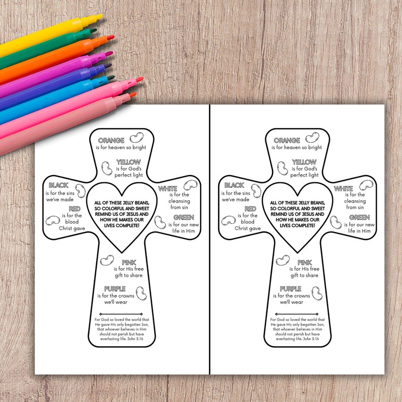 Jelly Bean Prayer Craft, Kids Easter Lesson, Jelly Bean Printable ...