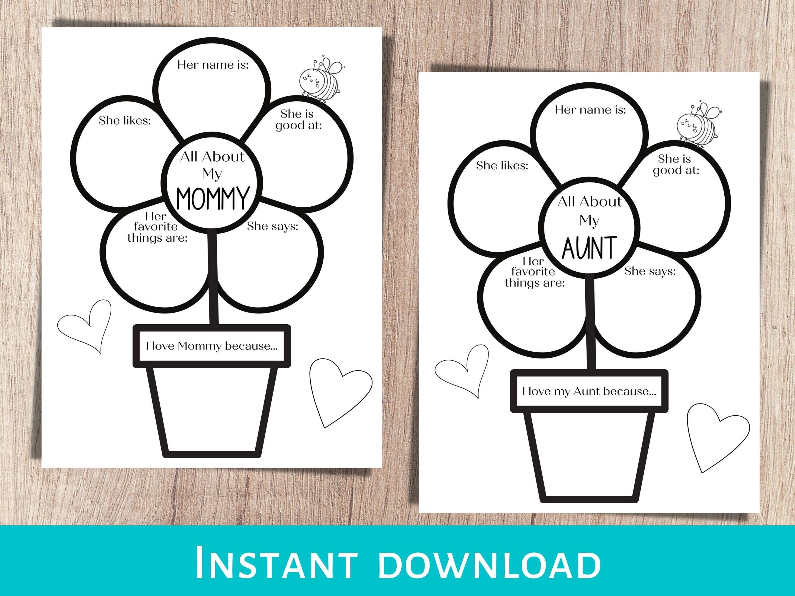 All About Mom Printable Mother's Day Questionnaire Mom - Etsy