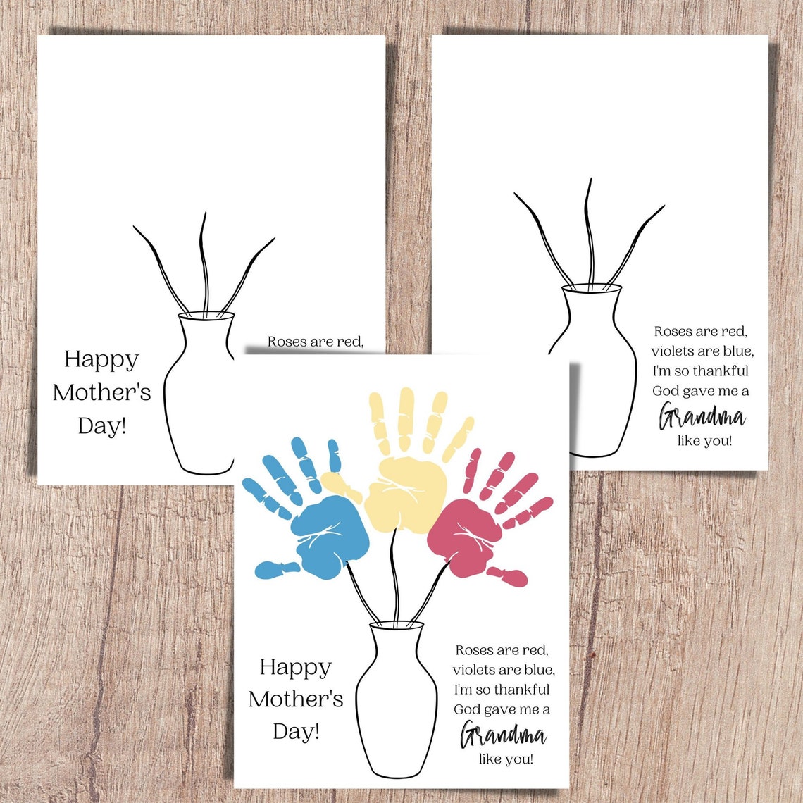 Mothers Day Handprint Printable, Religious Poem, Handprint Mothers Day ...