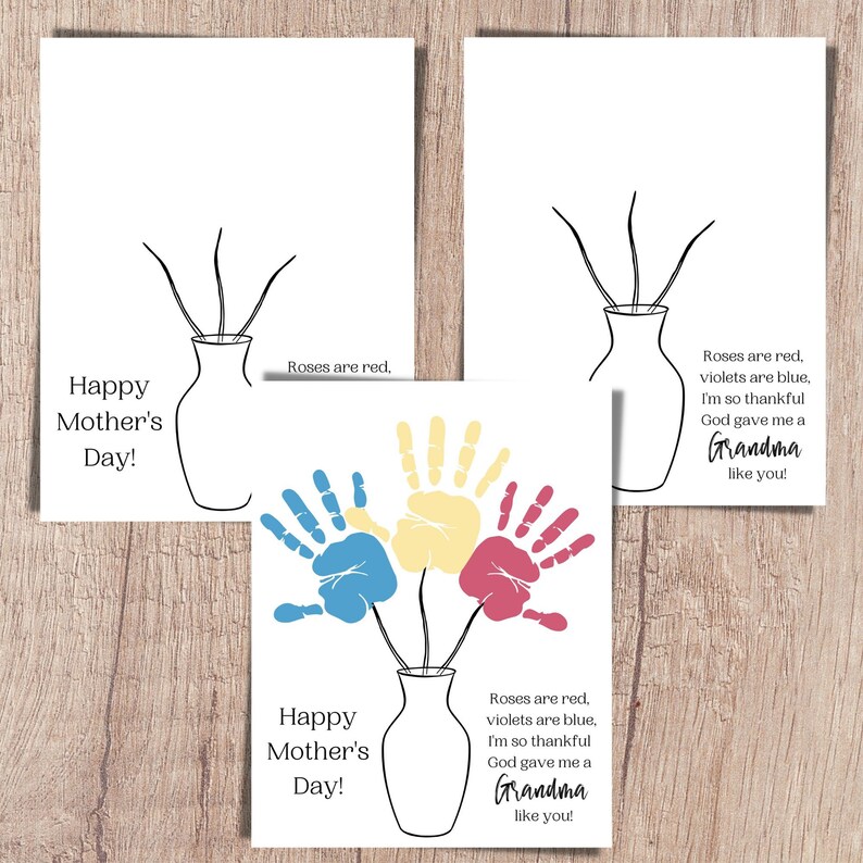 Mothers Day Handprint Printable, Religious Poem, Handprint Mothers Day ...