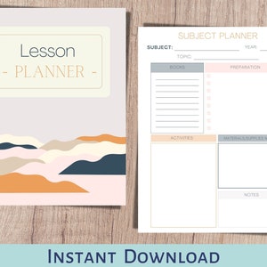 Lesson Plan Template, Homeschool Teacher Planner, Lesson Planner ...