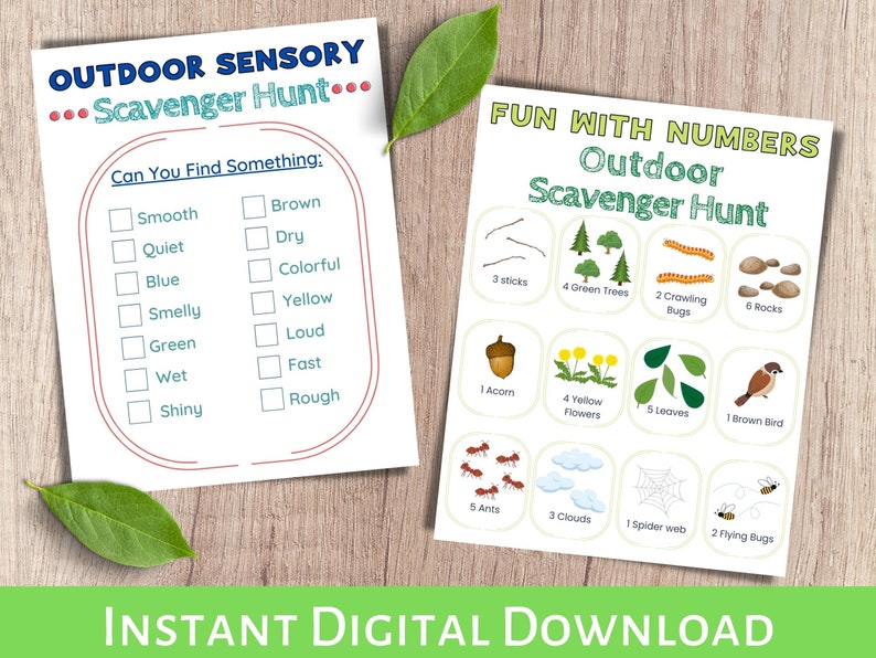 Printable Outdoor Activities for Kids Bundle Nature Games - Etsy