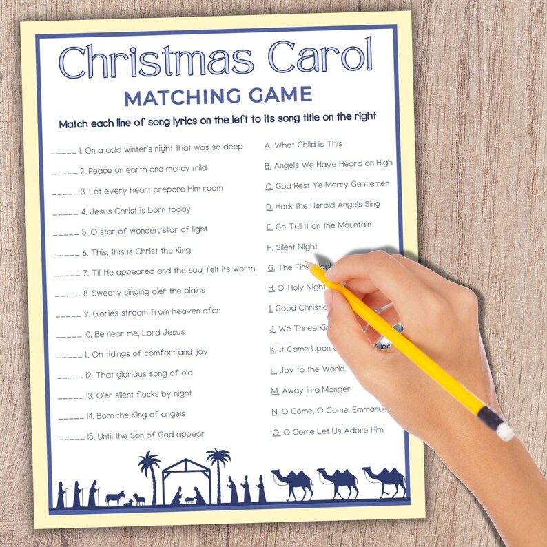 Christmas Song Trivia Game, Christmas Carol Games, Christmas Party ...