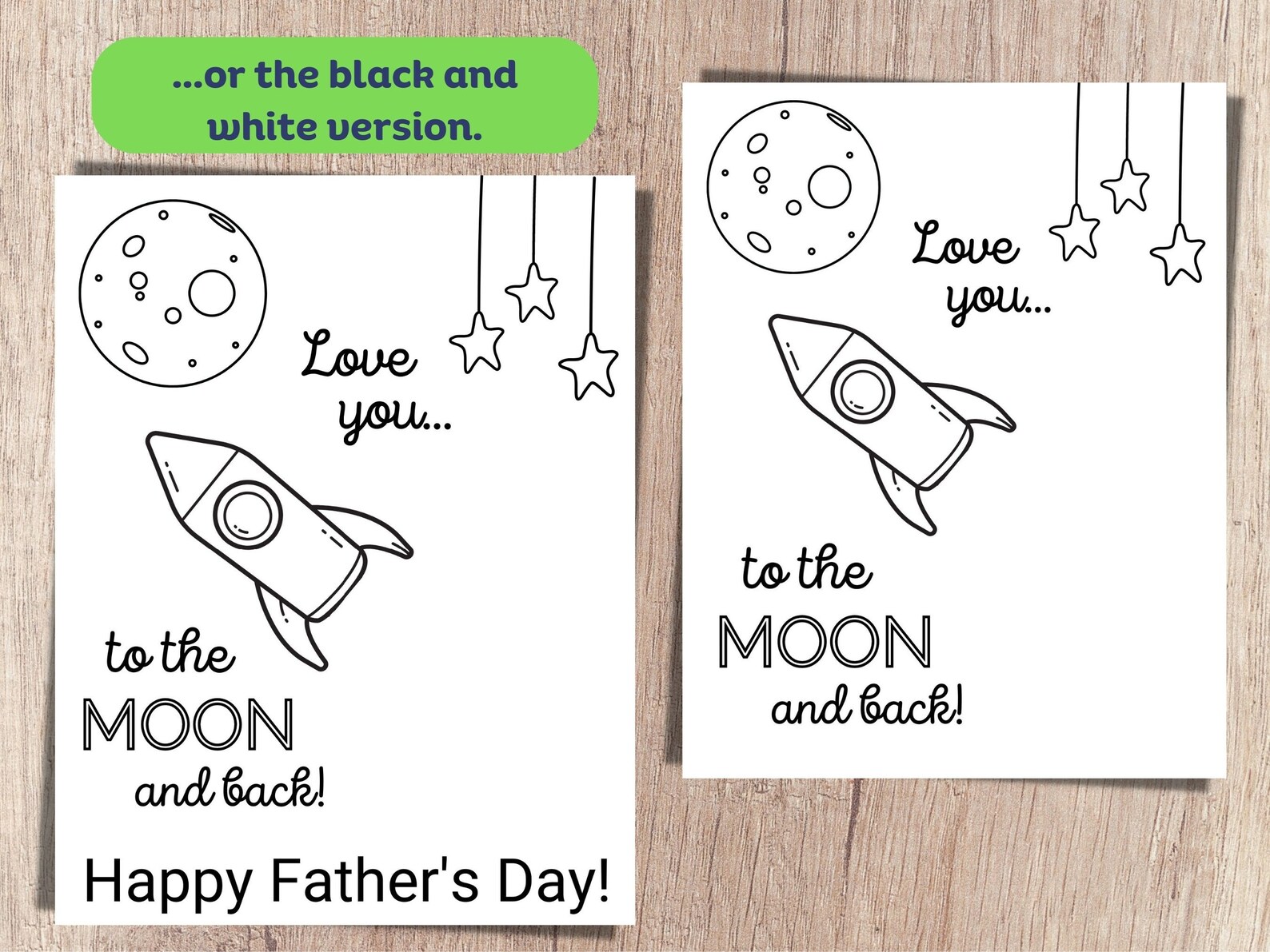 I Love You to the Moon and Back Happy Fathers Day Handprint - Etsy