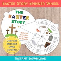 Easter Bible Story Coloring Wheel | Easter Sunday School Craft | the ...
