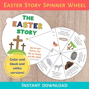 The Easter Story Craft for Kids, Sunday School Craft, Bible Story Craft ...