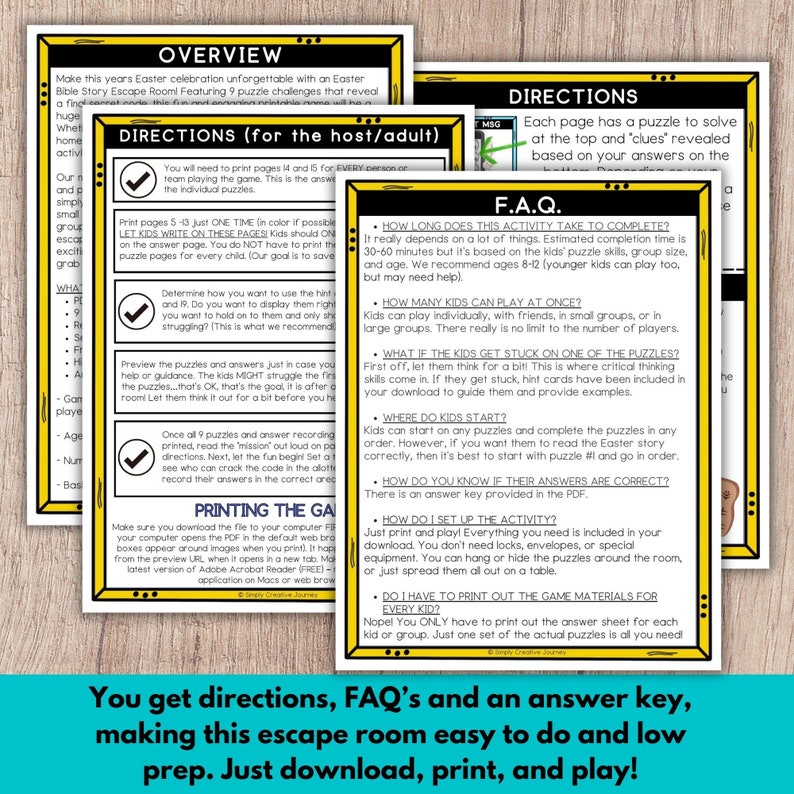 Easter Story Escape Room, Easter Activity, Easter Escape Room Christian ...