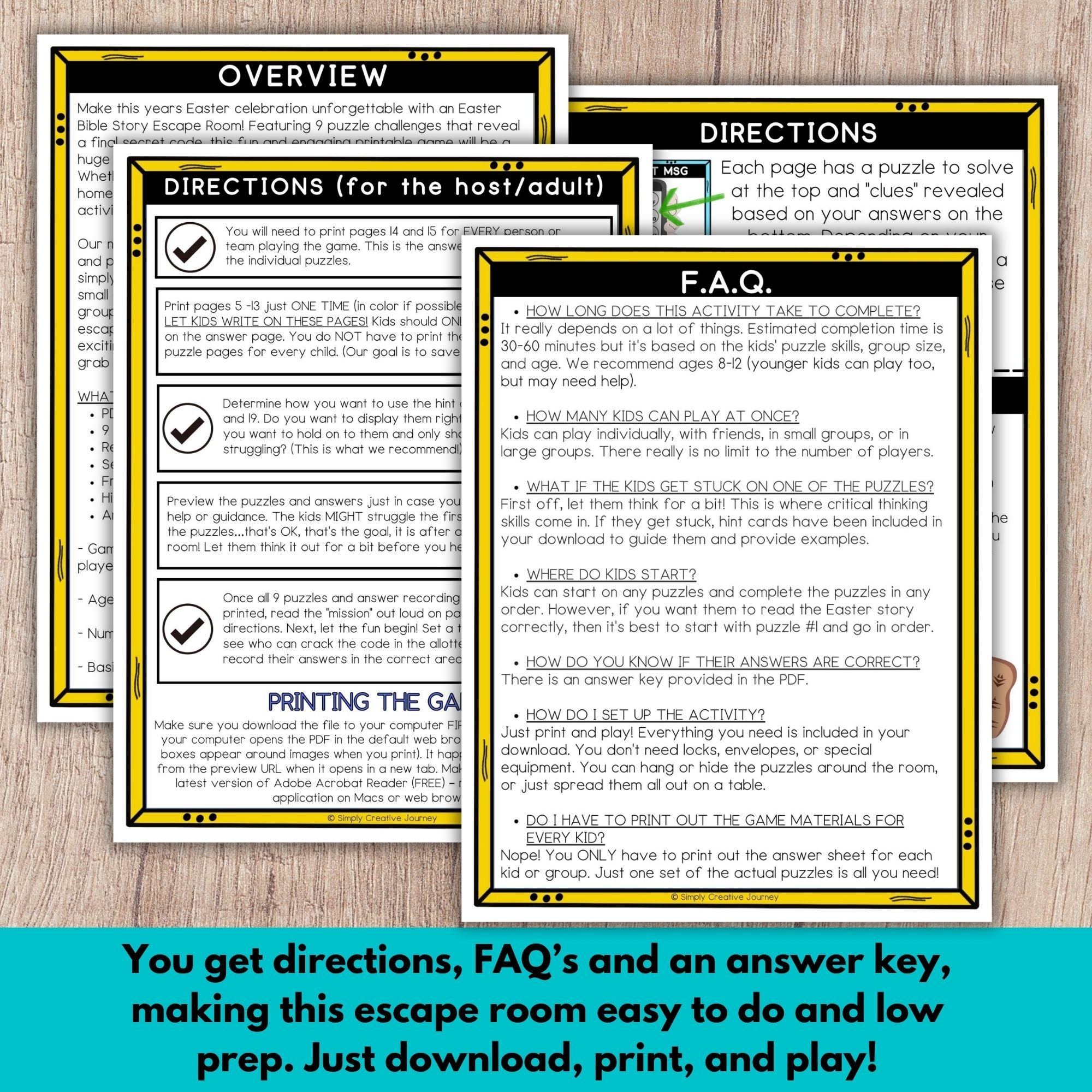 Easter Story Escape Room, Easter Activity, Easter Escape Room Christian ...