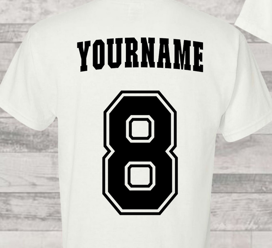 Custom Iron-on Jersey Number & Name Decal: Personalized Sports Kit - Etsy