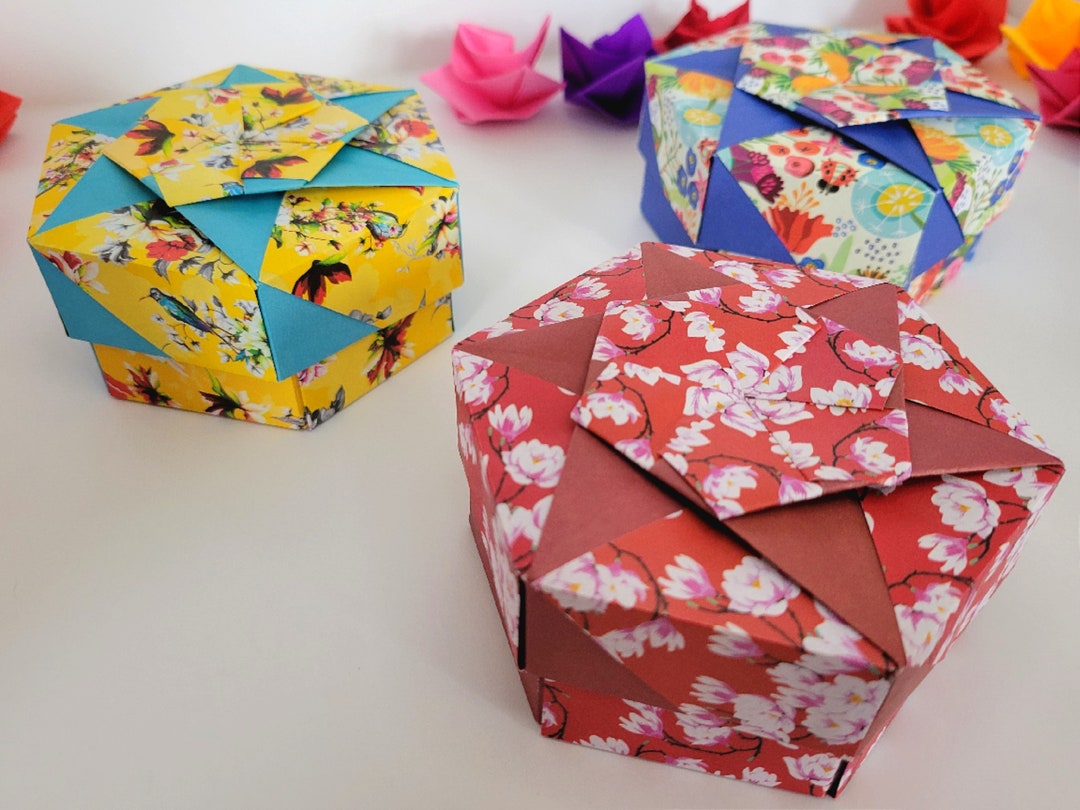 Floral Origami Gift Box - Etsy