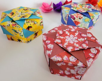 8 Pack Small Rectangle Origami Boxes W/ Lids Gift Wrapping Ideas Party ...