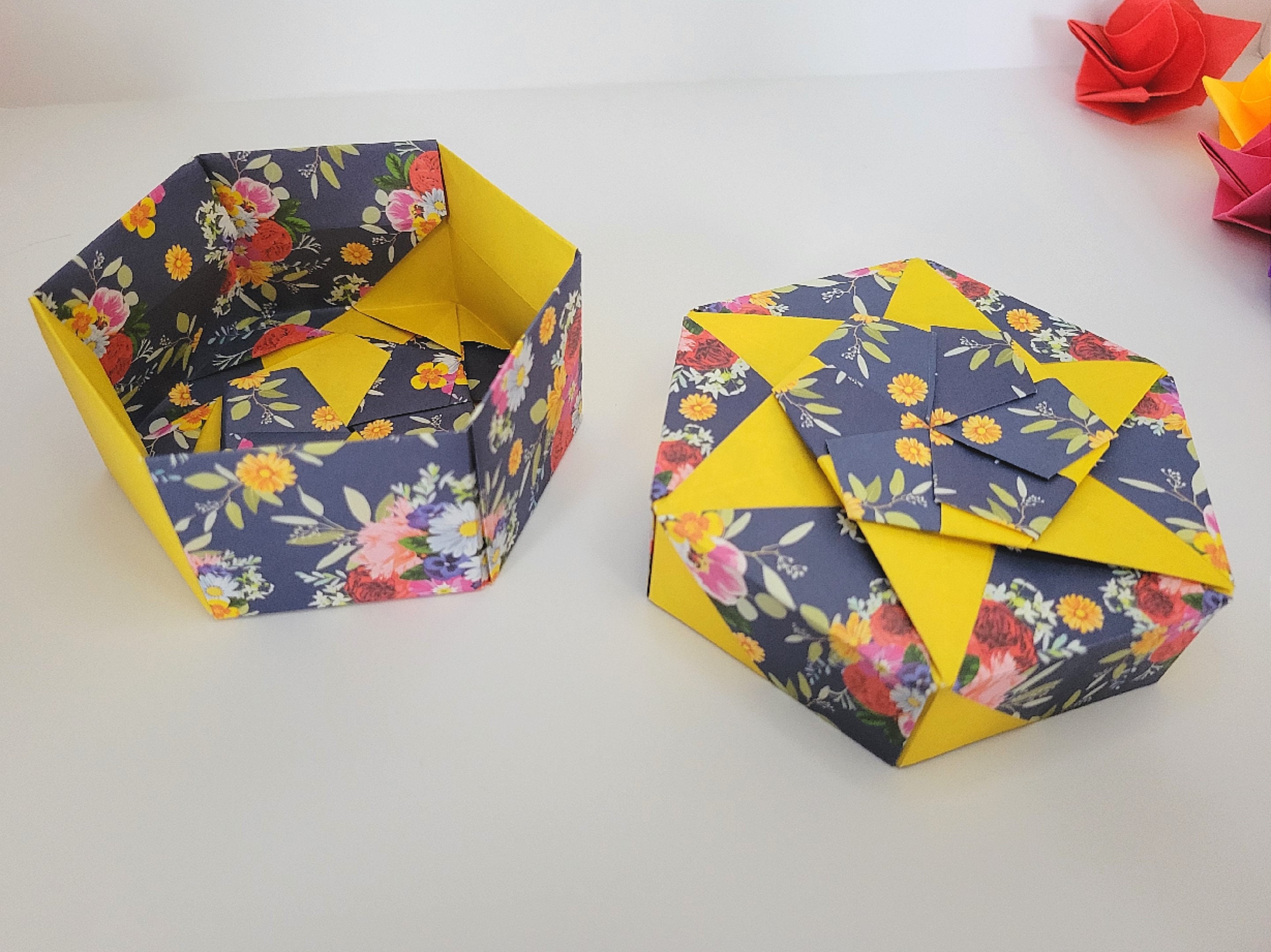 Floral Origami Gift Box - Etsy
