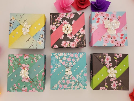 Decorated Origami Gift Box - Etsy