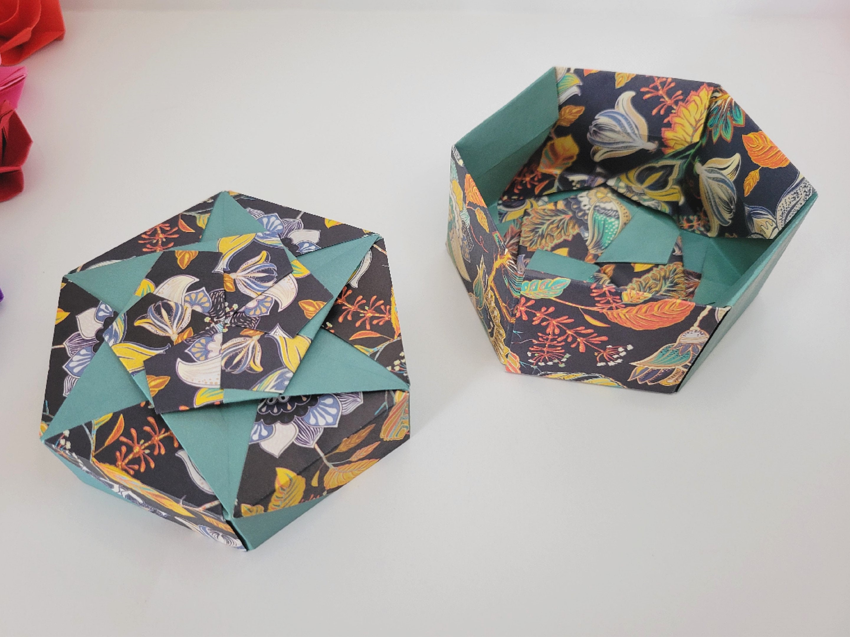 Floral Origami Gift Box - Etsy