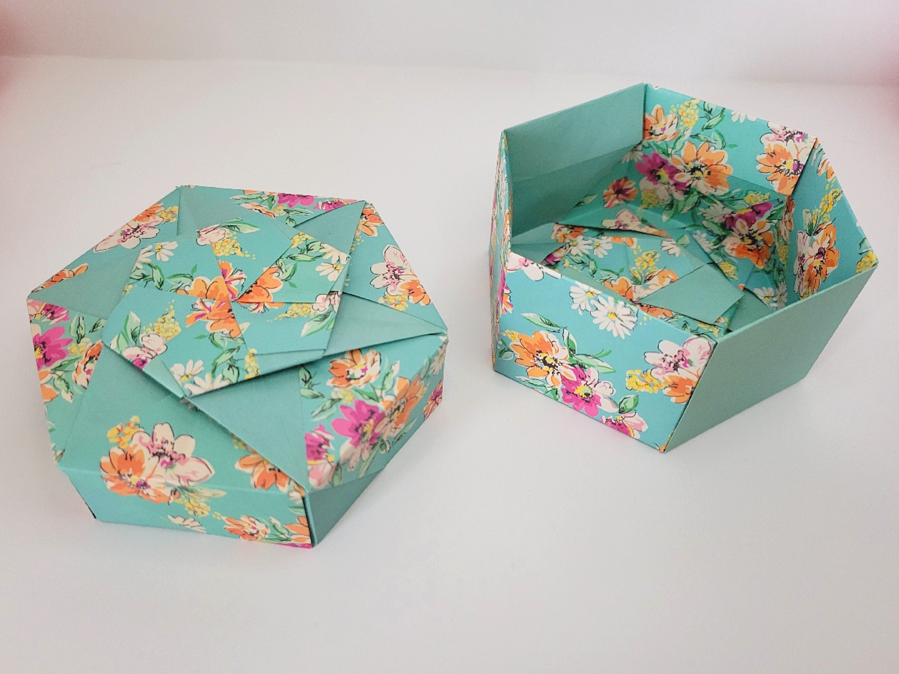 Floral Origami Gift Box - Etsy