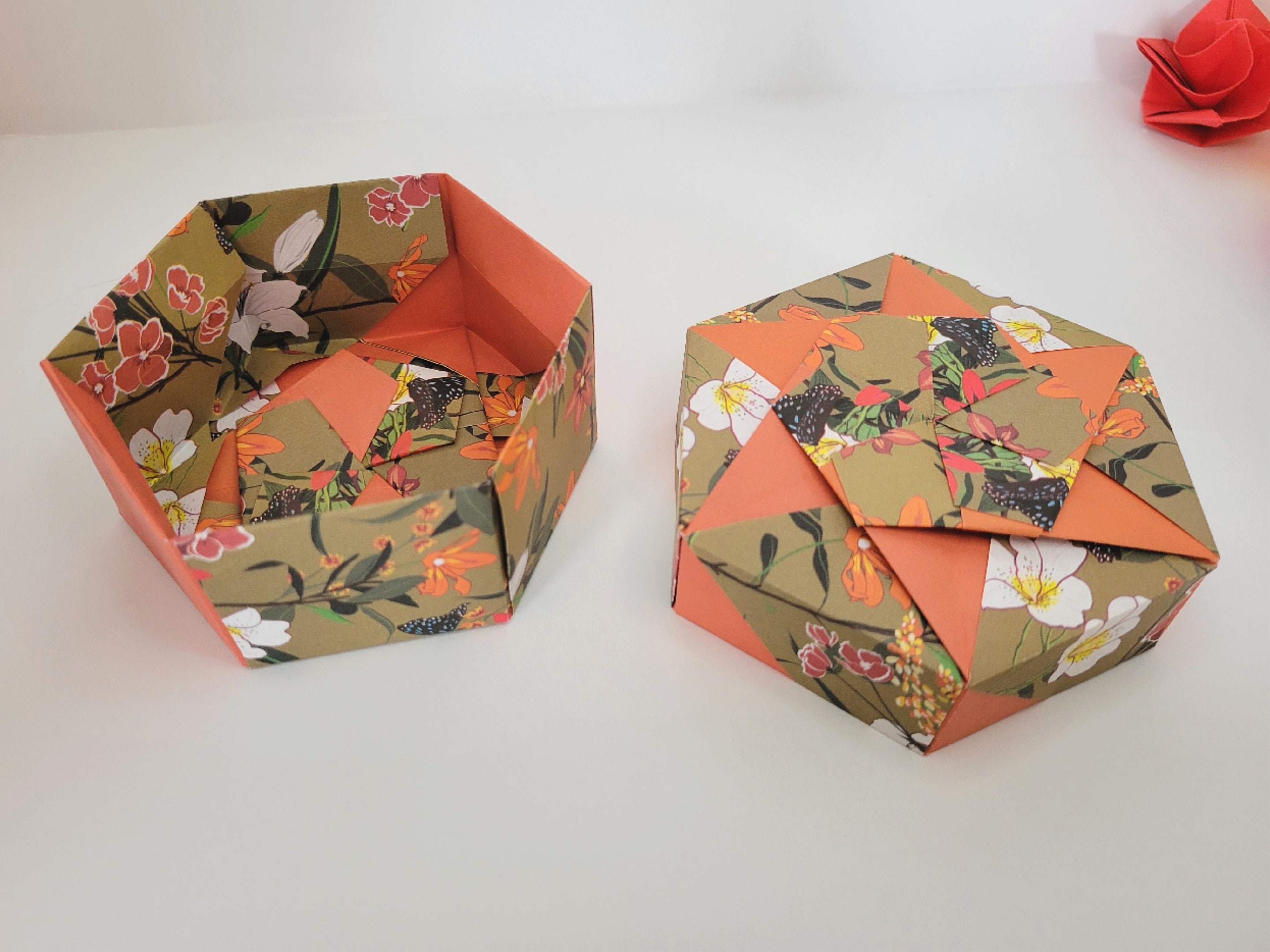 Floral Origami Gift Box - Etsy