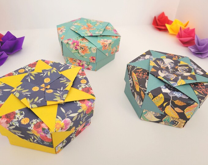 Floral Origami Gift Box - Etsy