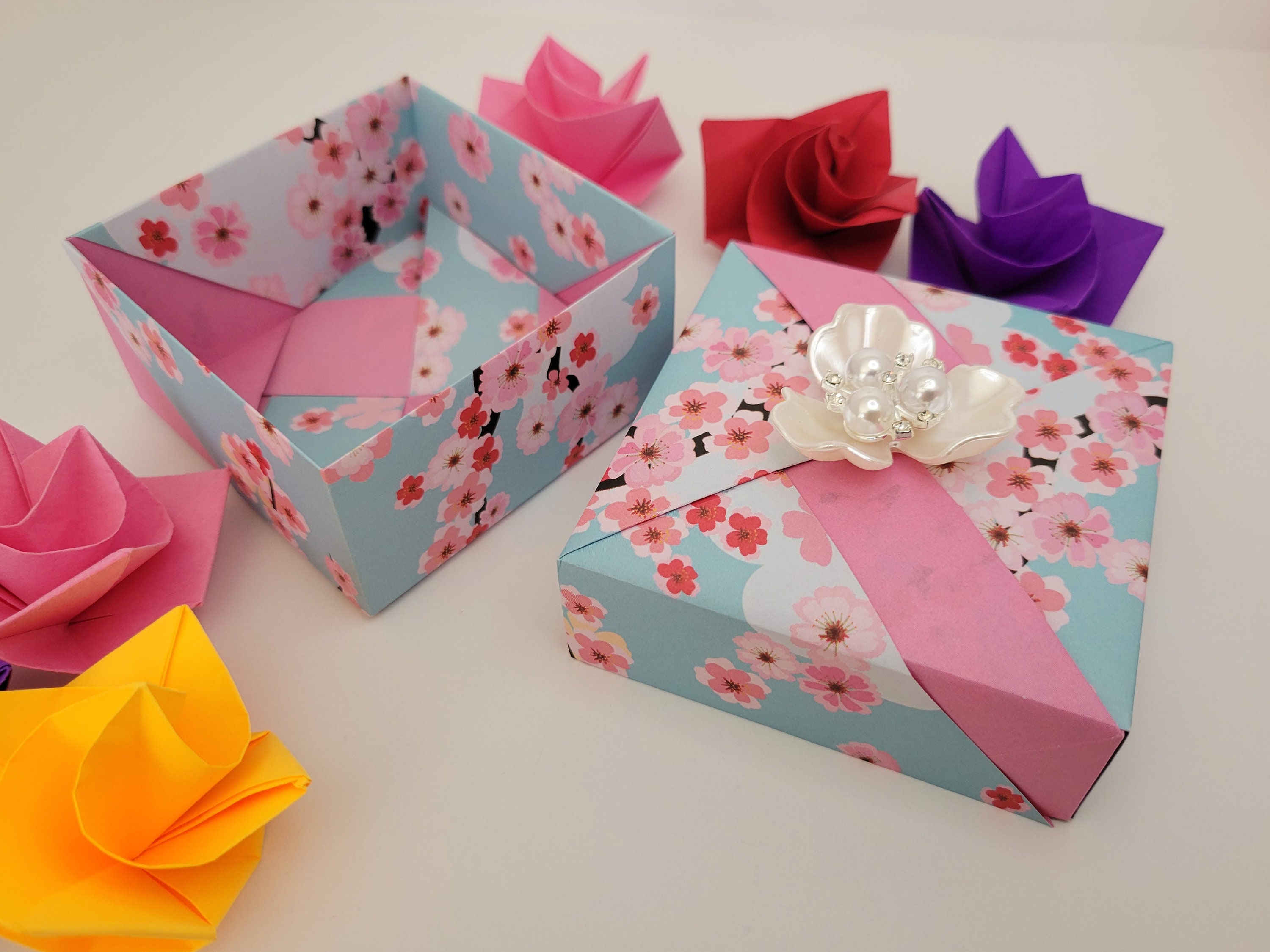 Decorated Origami Gift Box - Etsy