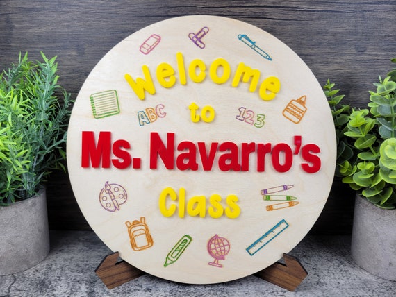 Personalized Teacher Door Sign Classroom Décor Teacher - Etsy