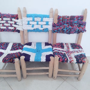 Moroccan Wood Stool, Handmade Chair, Wood Stool, Moroccan Decoration ...