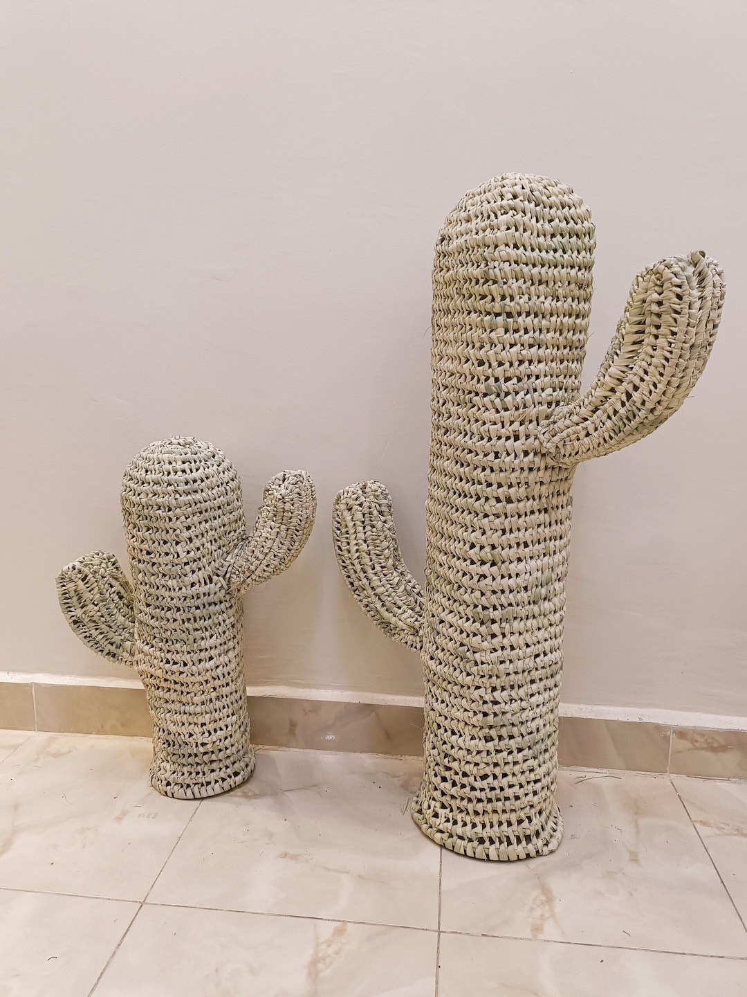 Straw Cactus, Handmade Cactus Rattan, Ecofriendly Cactus Doum, Moroccan ...