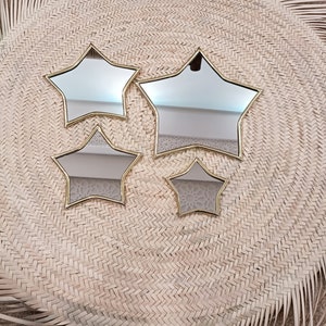 Set of 4 Handmade Brass Star Mirrors: Moroccan Nursery Decor - Etsy