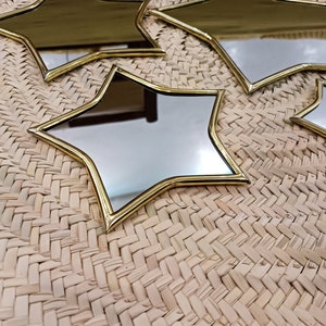 Set of 4 Handmade Brass Star Mirrors: Moroccan Nursery Decor - Etsy
