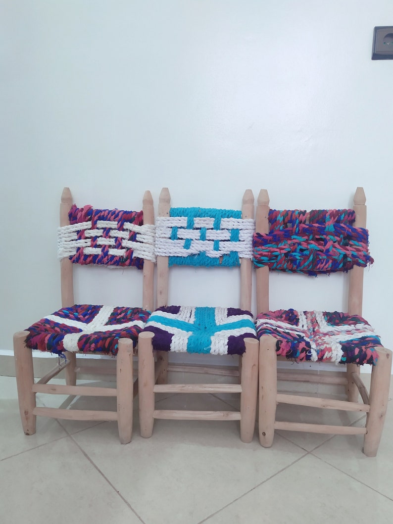 Moroccan Wood Stool Handmade Chair Wood Stool Moroccan - Etsy