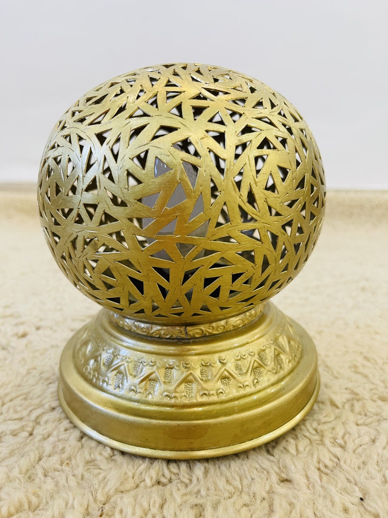 Brass Round Lamps Moroccan Table Lamp Handmade Lantern - Etsy
