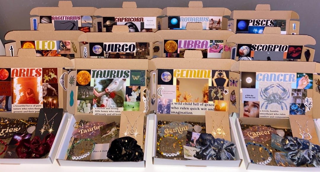 Zodiac Sign Gift Boxes - Etsy
