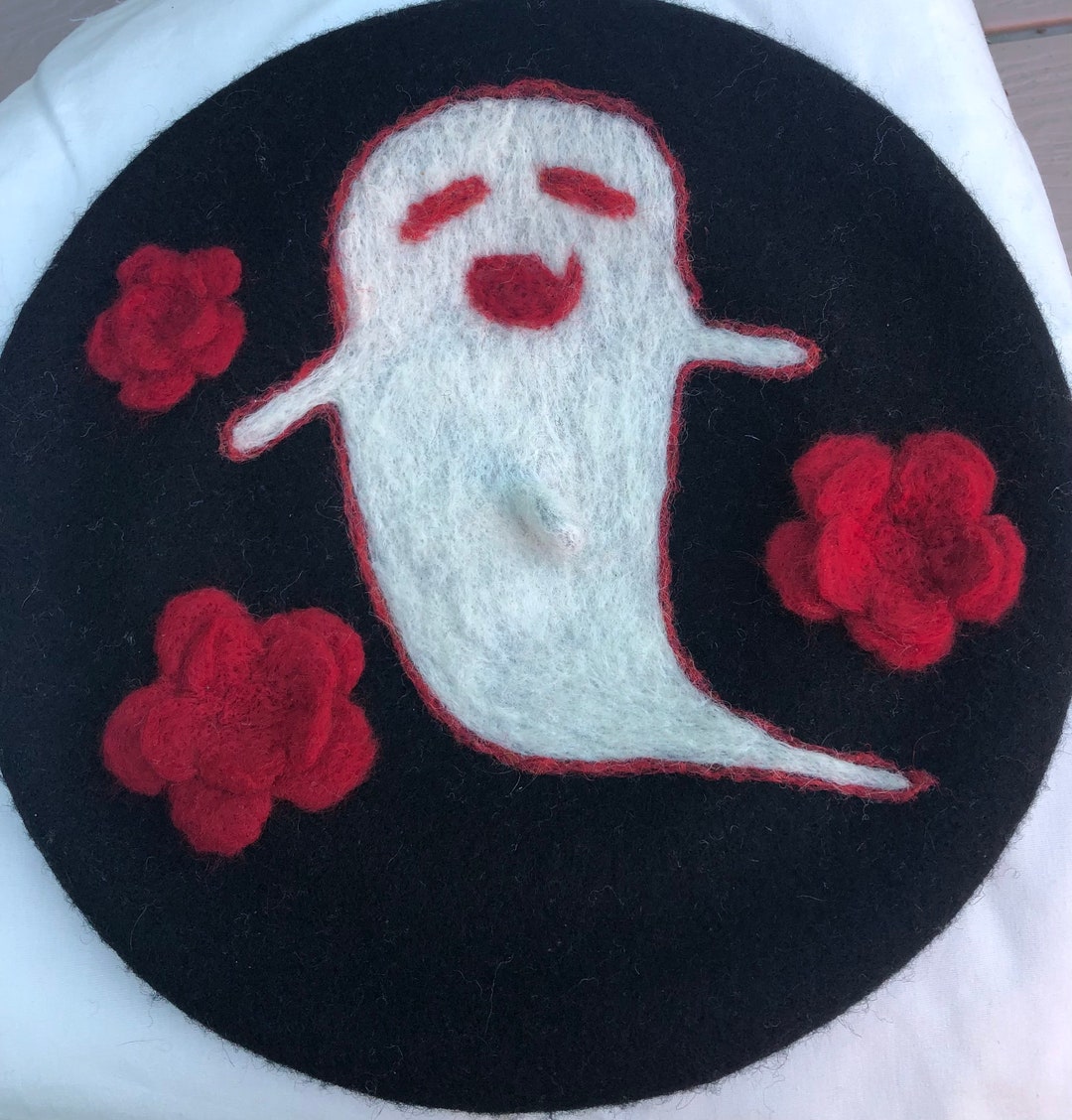 Genshin Impact Hutao- Bootao Beret | Felt Beret | Genshin Impact - Etsy