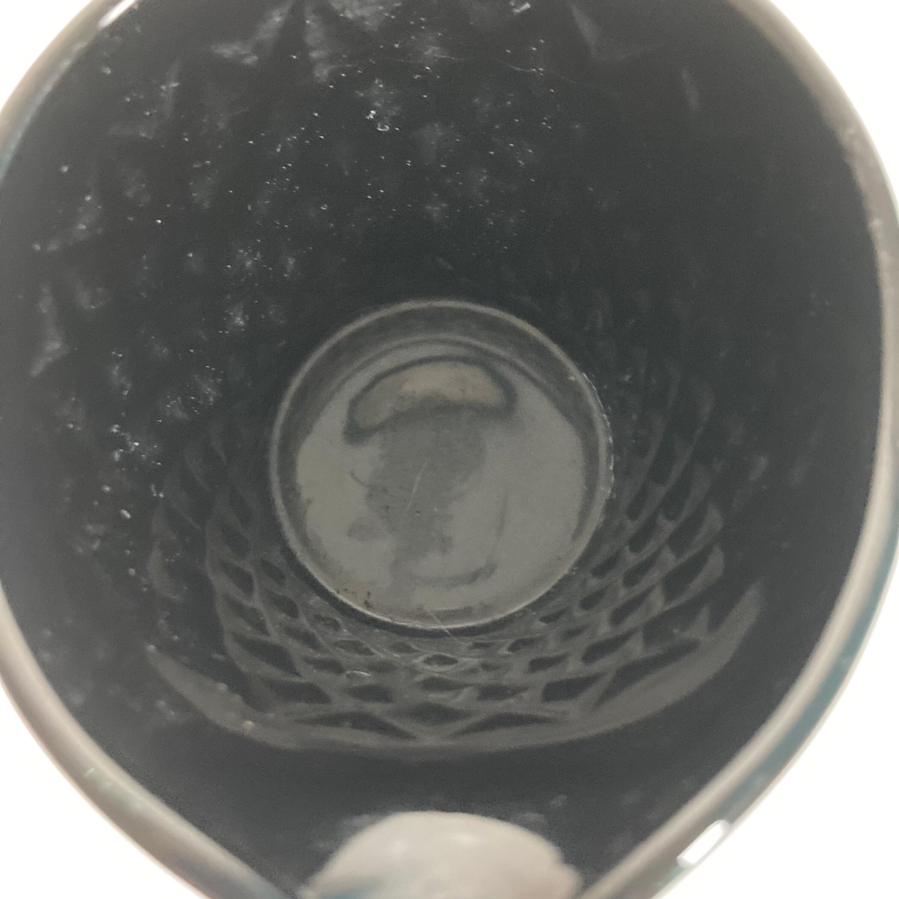 Vintage Art Deco Imperial Black Glass Flat Diamond Quilted - Etsy