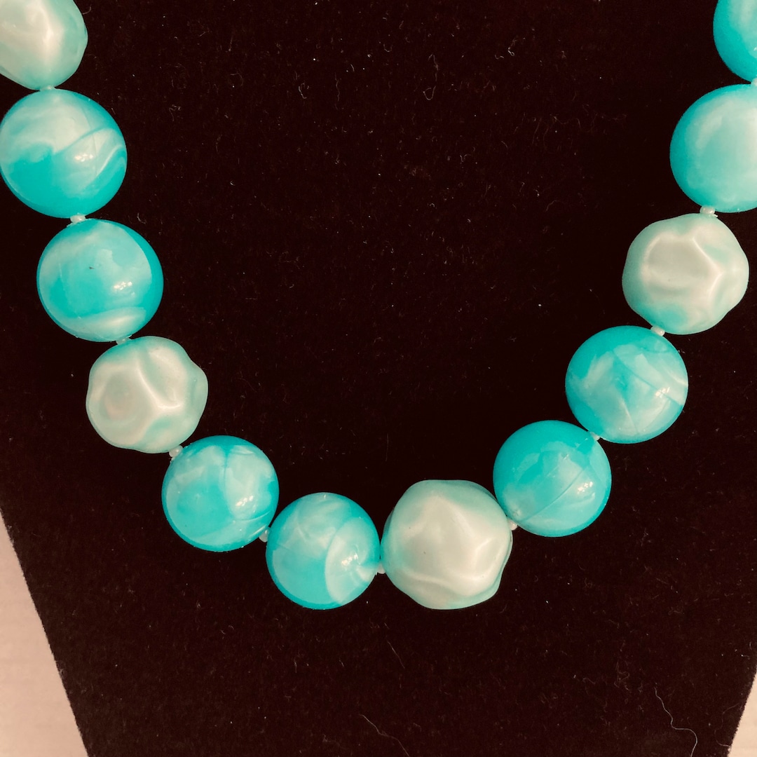 Fabulous & Fun MCM Mid Century Turquoise Pastel Baby Blue Graduated ...