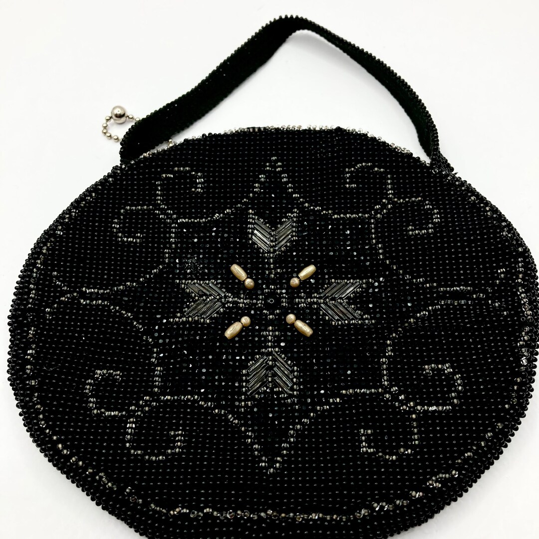Vintage Vtg 1930’s Czechoslovakia Beaded Black Evening Bag 6x5.25 ...