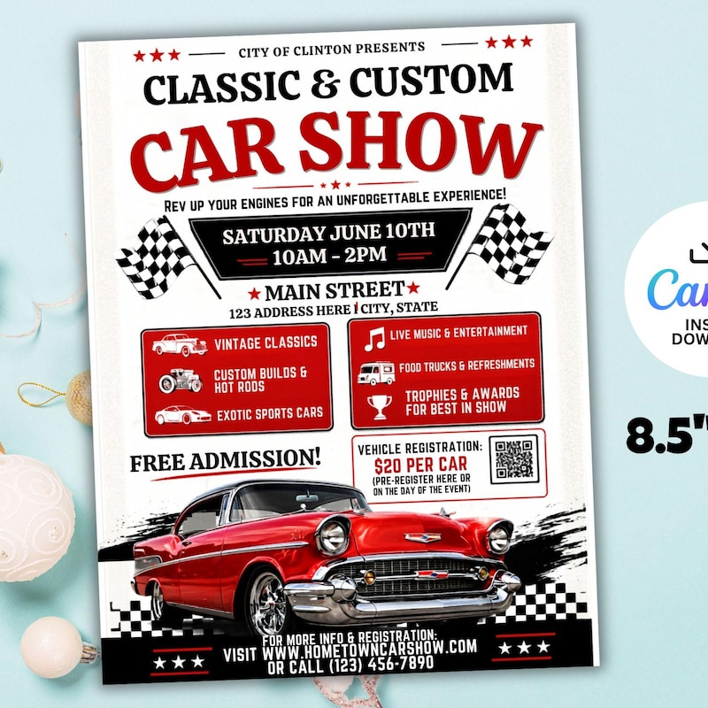 Car Show Flyer Template - Etsy