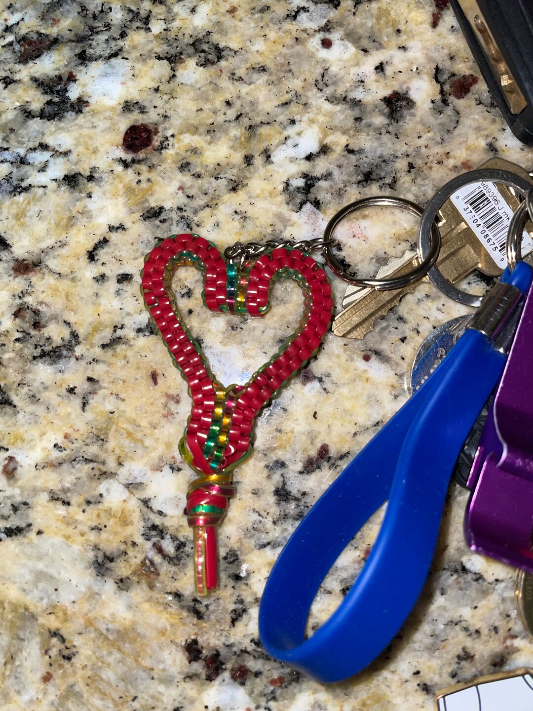 Choose Your Colors Plastic Lace Heart Shape Keychain Rexlace Backpack ...