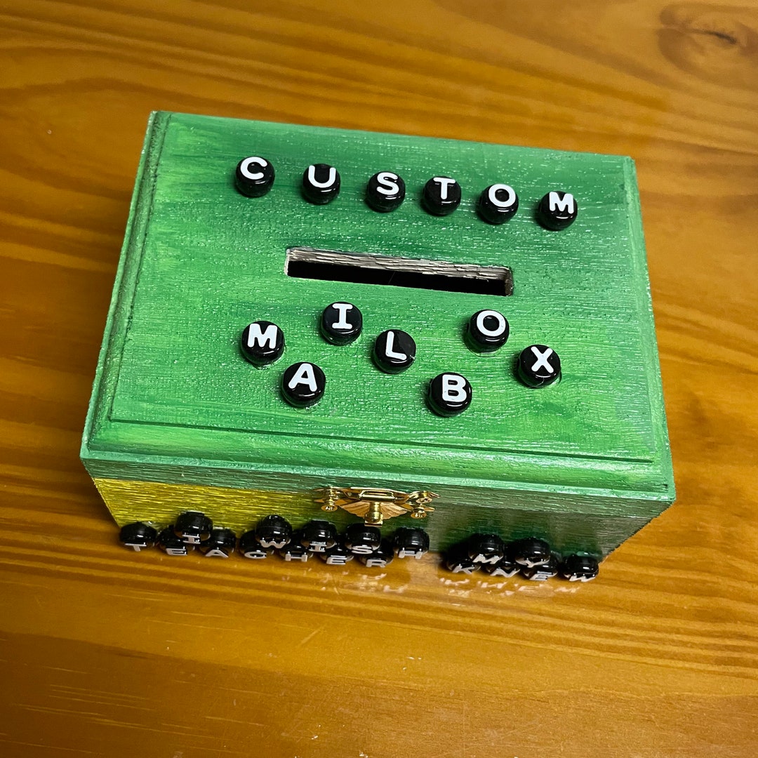 Wooden Teacher Mailbox | Personalized Letter Box for Teachers | Custom ...