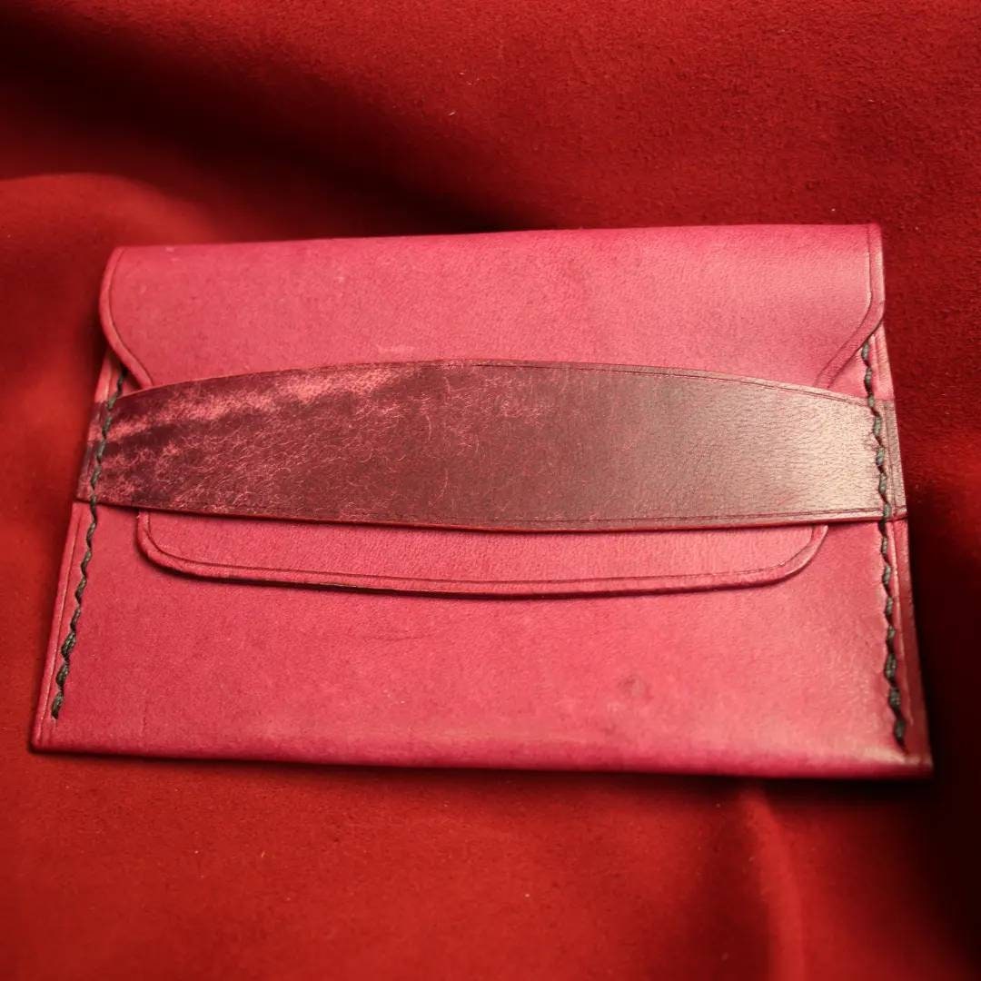 Violet Leather Business Card Holder - Etsy