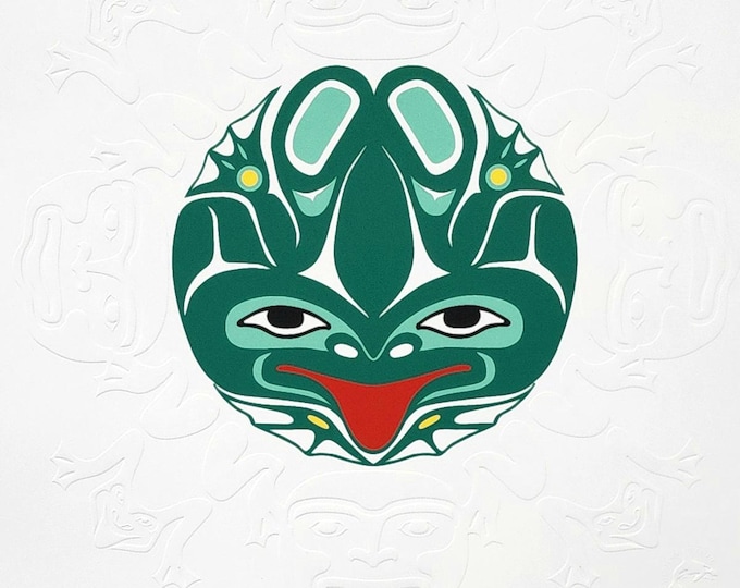 Original First Nations "tlinget Frog Story" Contemporary Haida Pacific ...