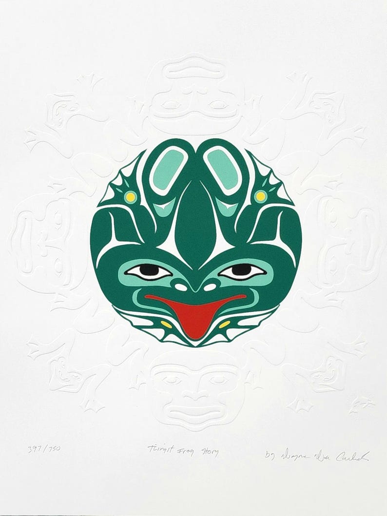 Original First Nations "tlinget Frog Story" Contemporary Haida Pacific ...