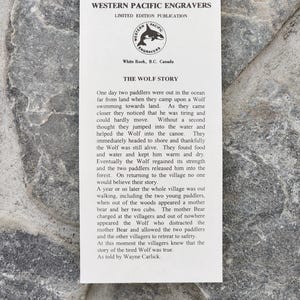 Original First Nations "wolf Story" Contemporary Haida Pacific West ...