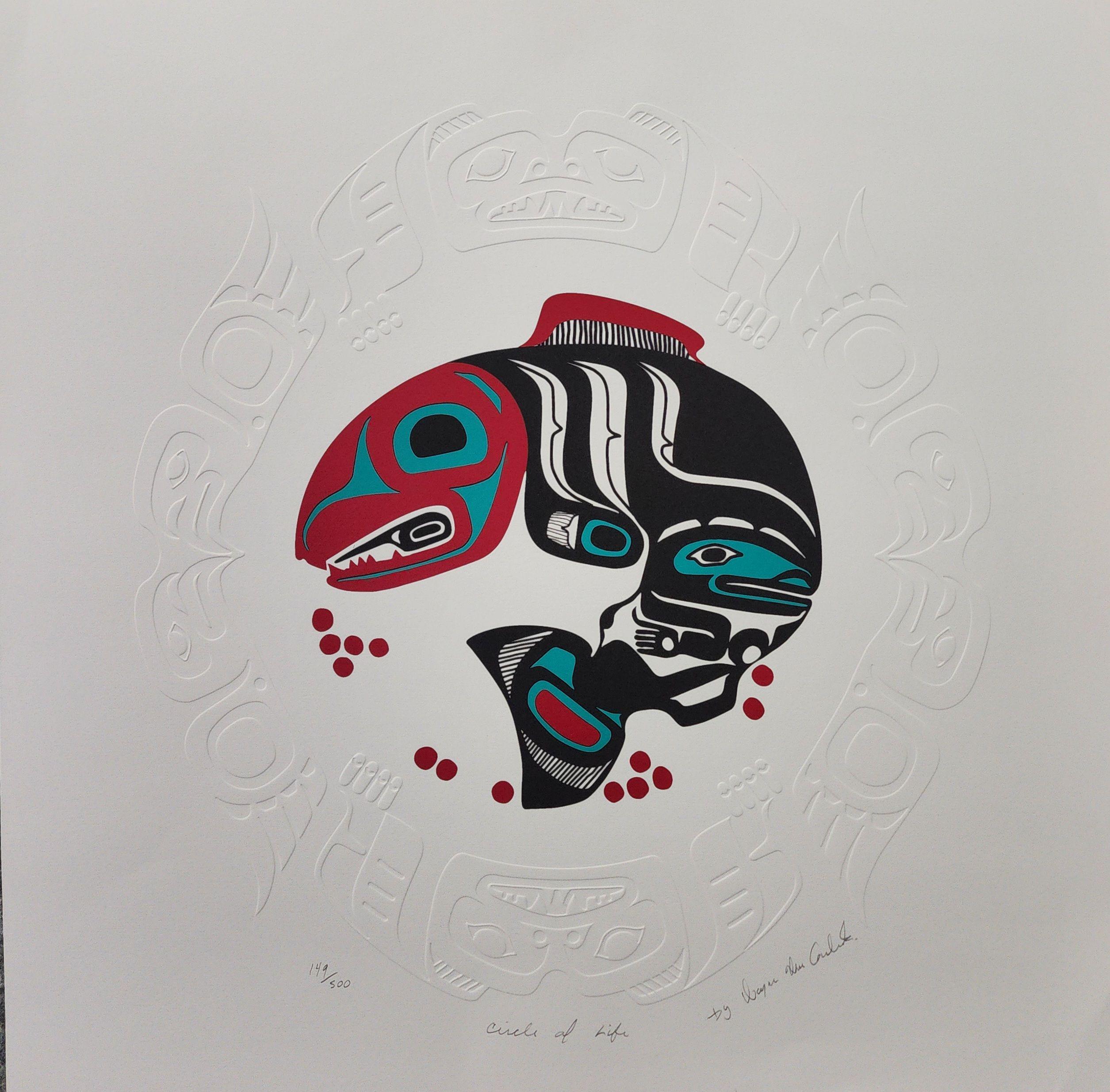 Original First Nations "circle of Life" Contemporary Haida Pacific West ...